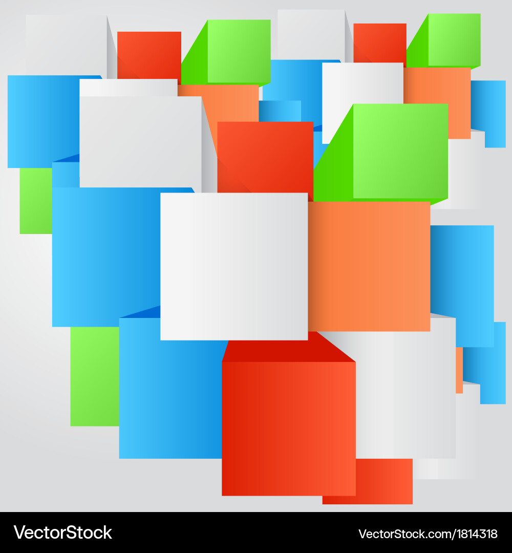 Modern 3D Geometric Background Royalty Free Vector Image