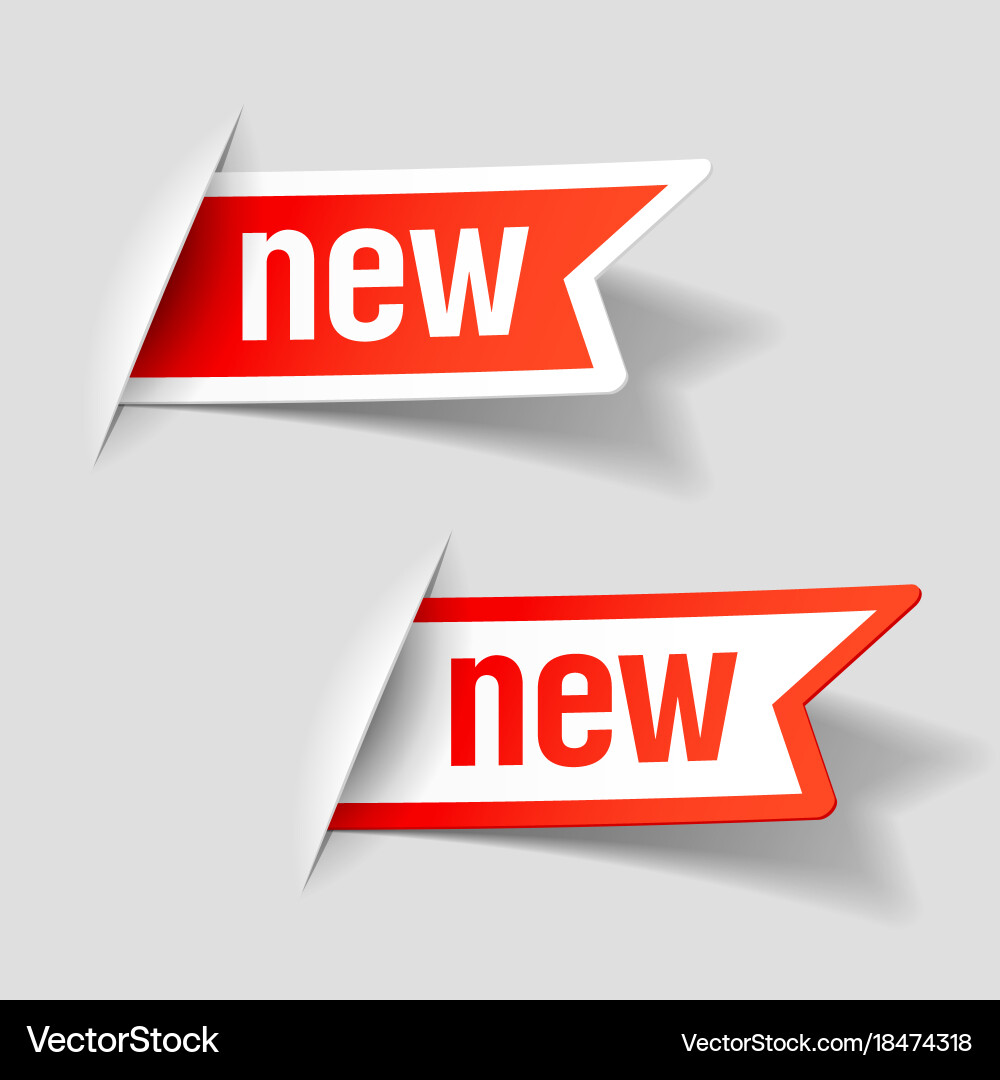 New labels Royalty Free Vector Image - VectorStock