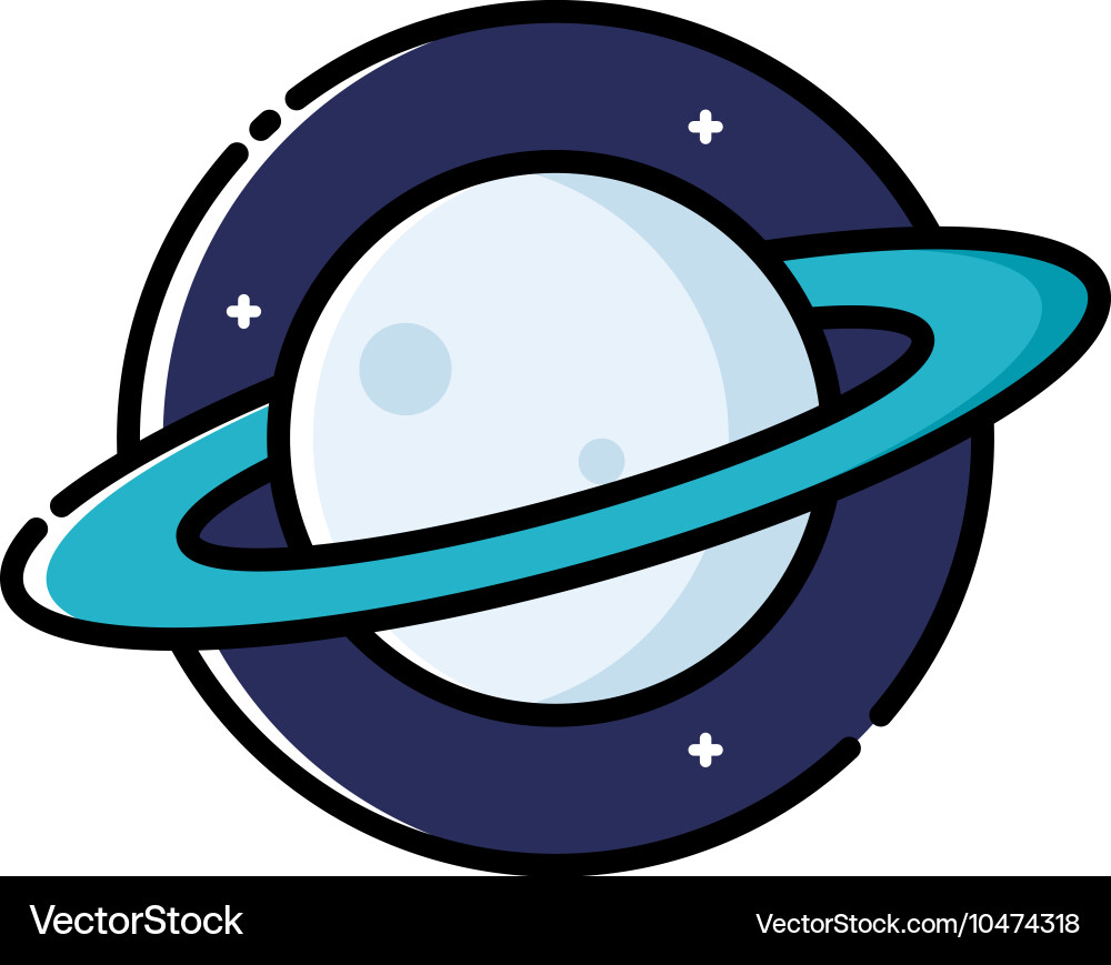 Planet saturn Royalty Free Vector Image - VectorStock