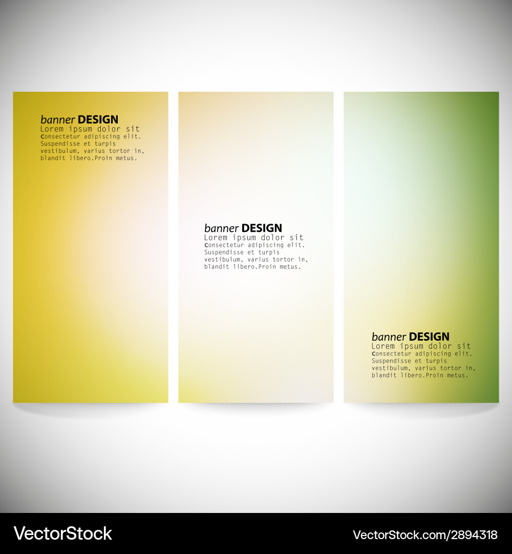 Set of vertical banners abstract multicolored Vector Image