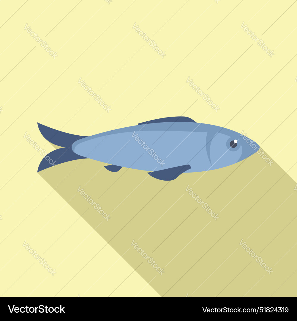 Atlantic herring fish swimming side view icon Vector Image