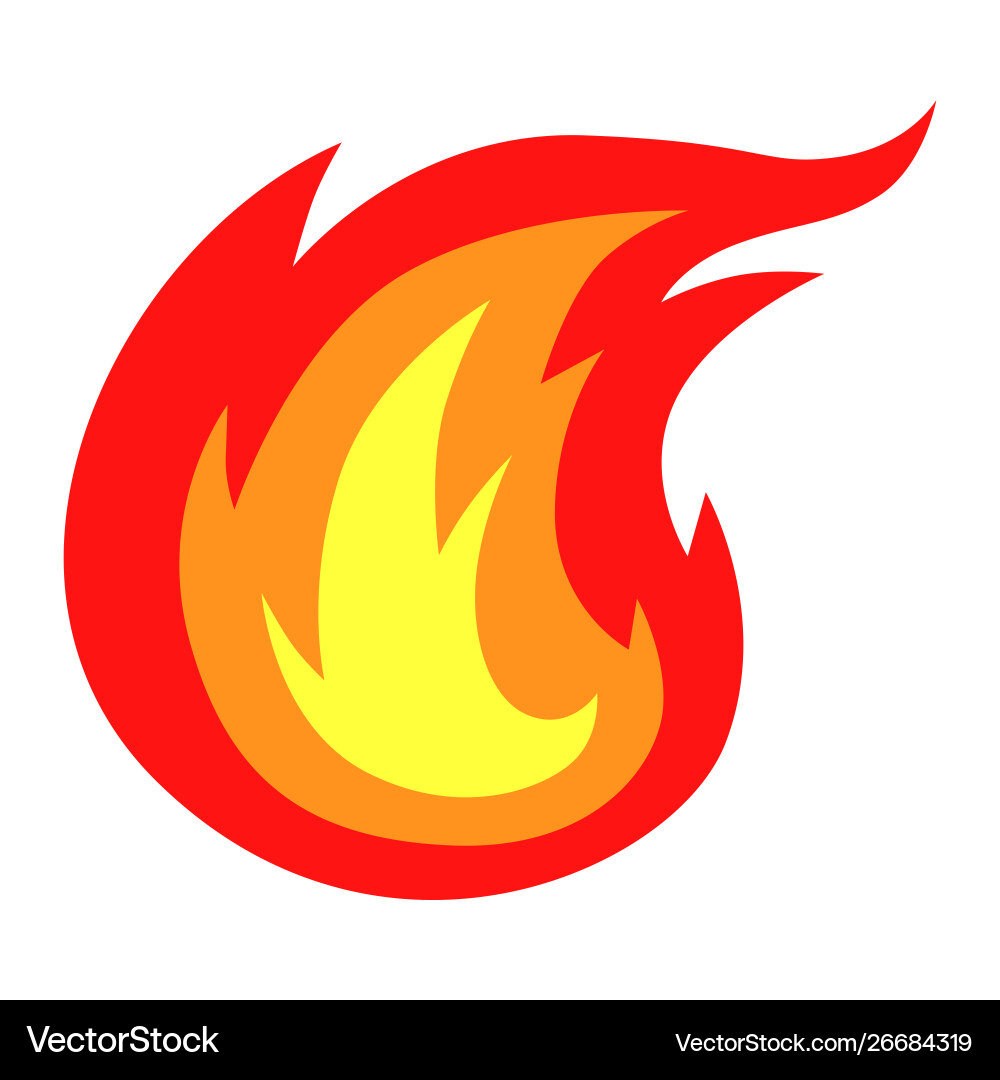 Colors fire icon Royalty Free Vector Image - VectorStock