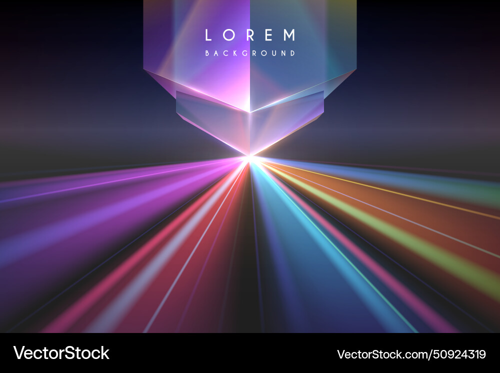 Crystal with light refraction effect Royalty Free Vector