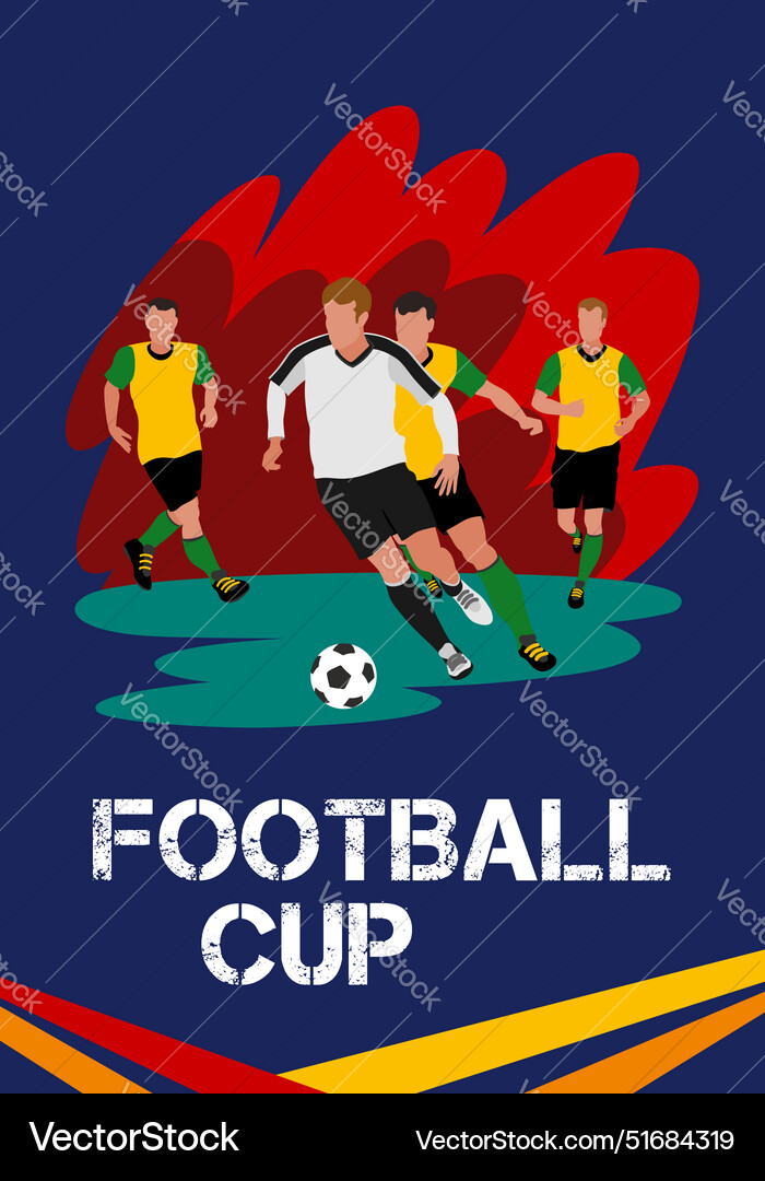 Football cup design template 3 Royalty Free Vector Image