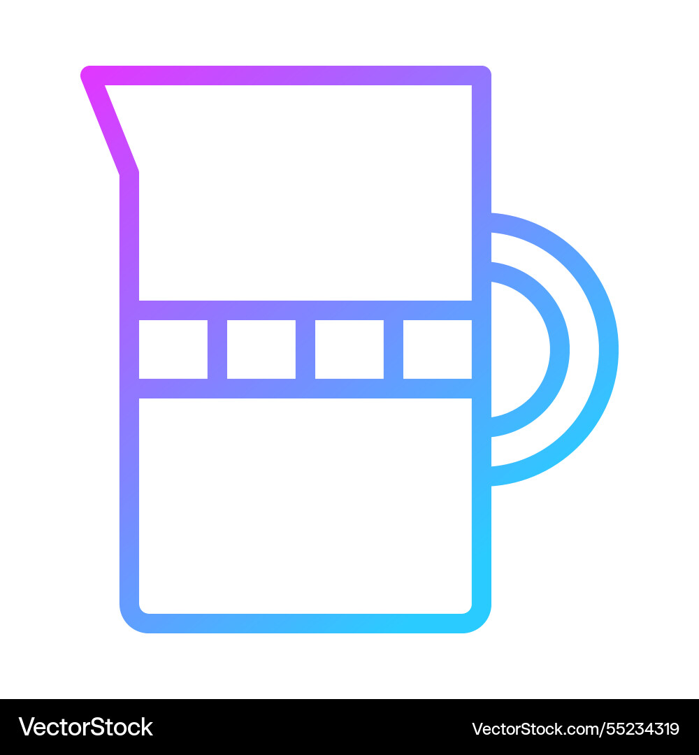 Gradient icon of a pitcher or water carafe outline