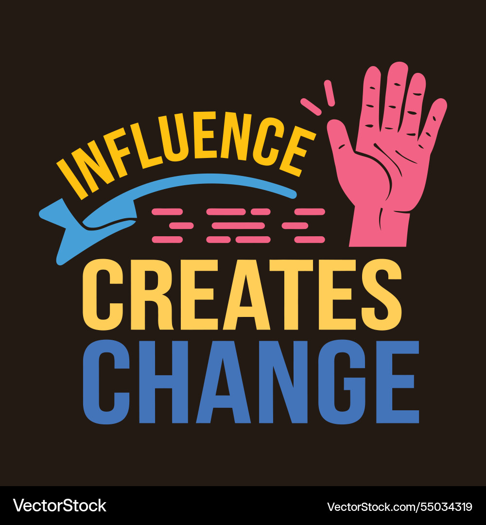 Influencers shape trends guiding the future Vector Image