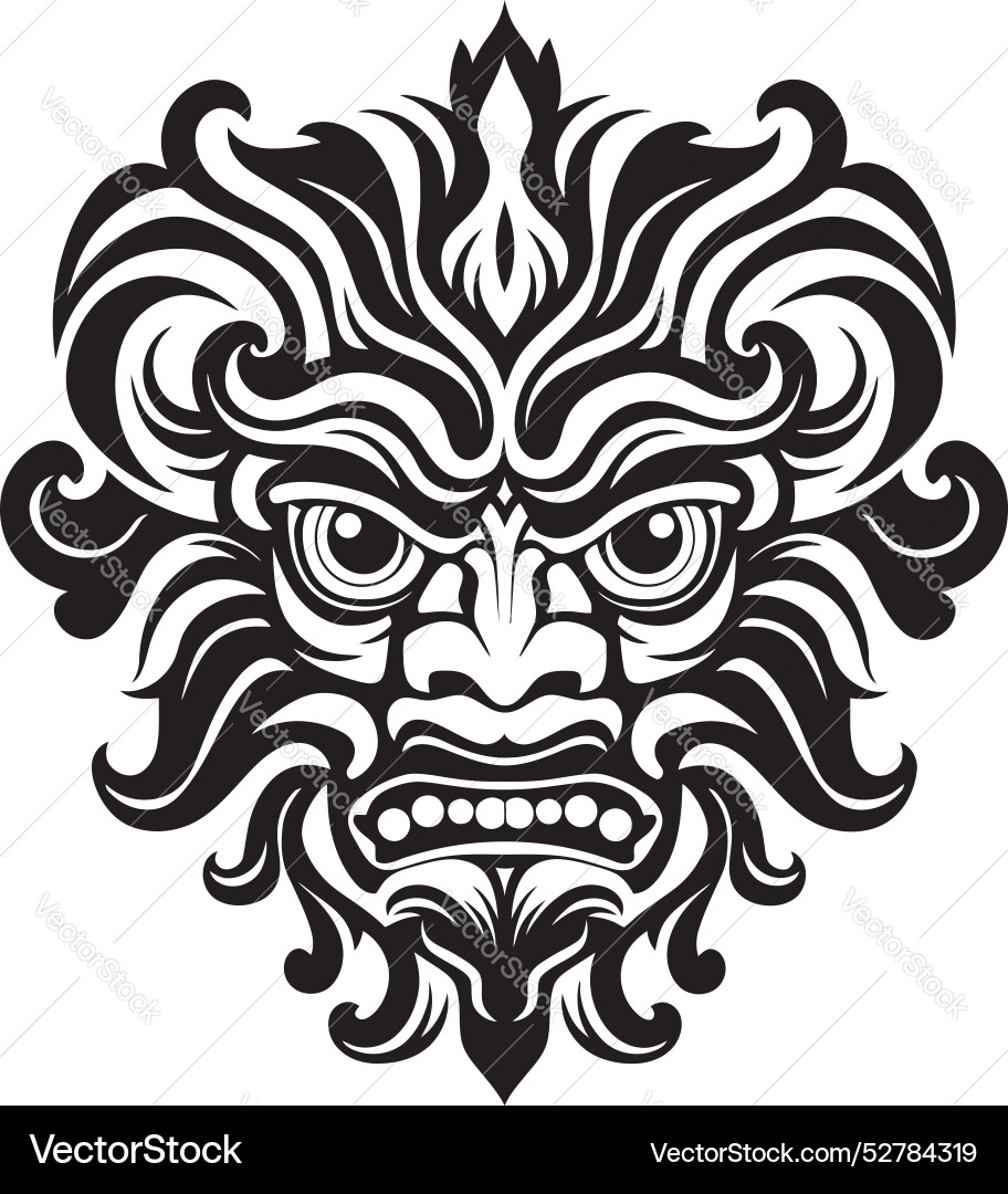 Island inspirations bali mask icon graphics Vector Image