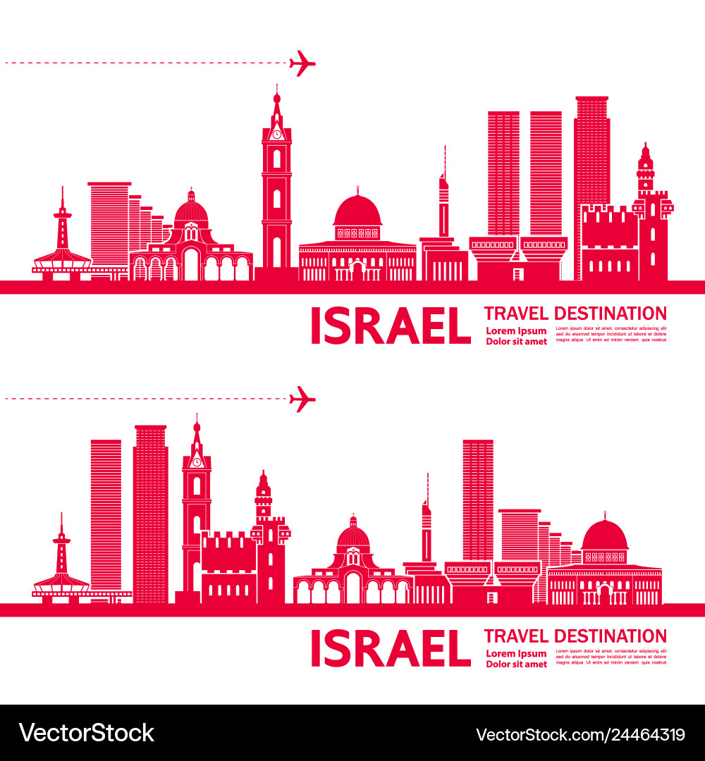 Israel travel destination Royalty Free Vector Image