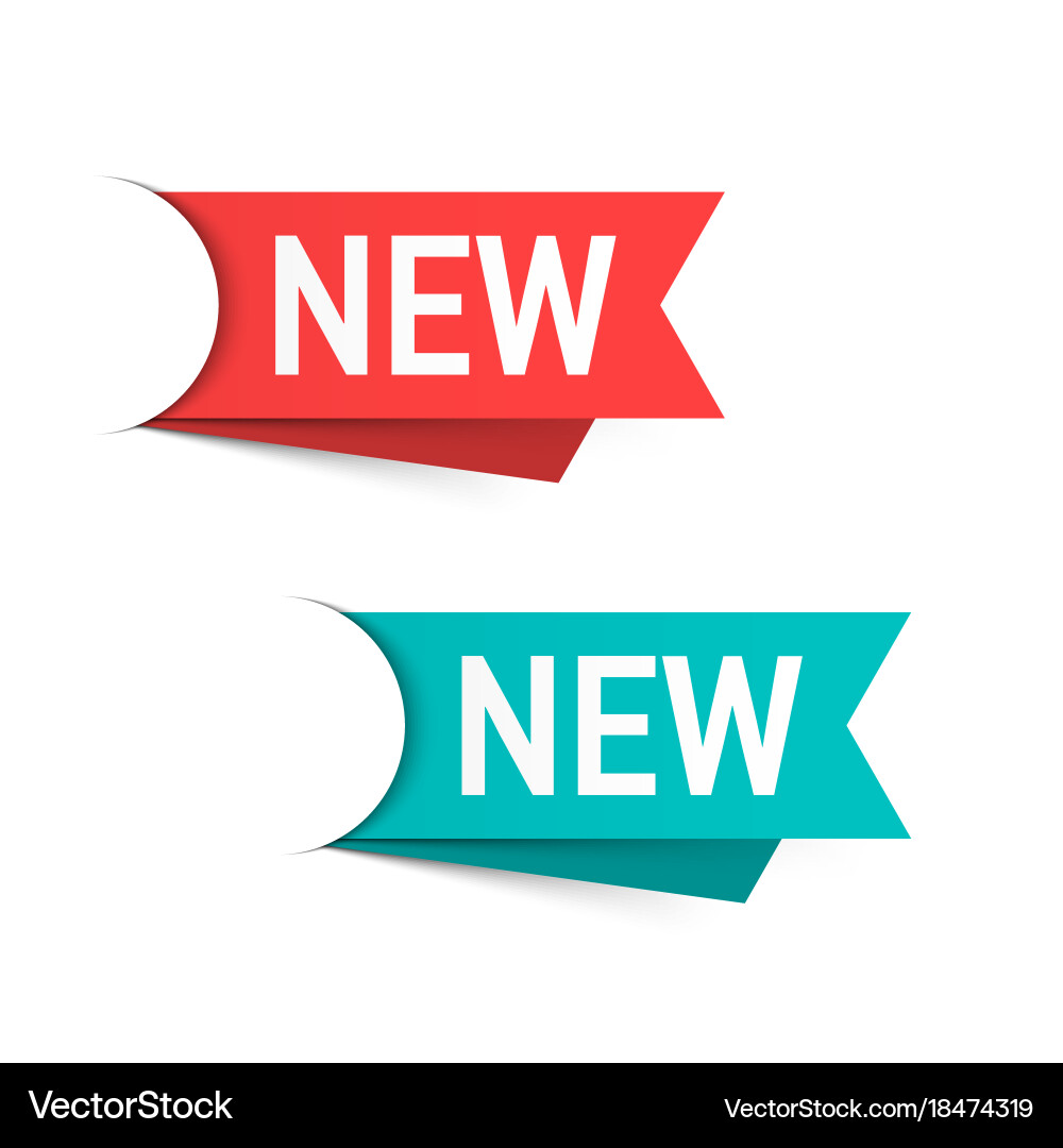 New labels Royalty Free Vector Image - VectorStock