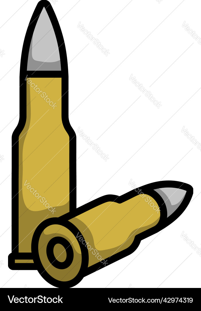 Rifle ammo icon Royalty Free Vector Image - VectorStock