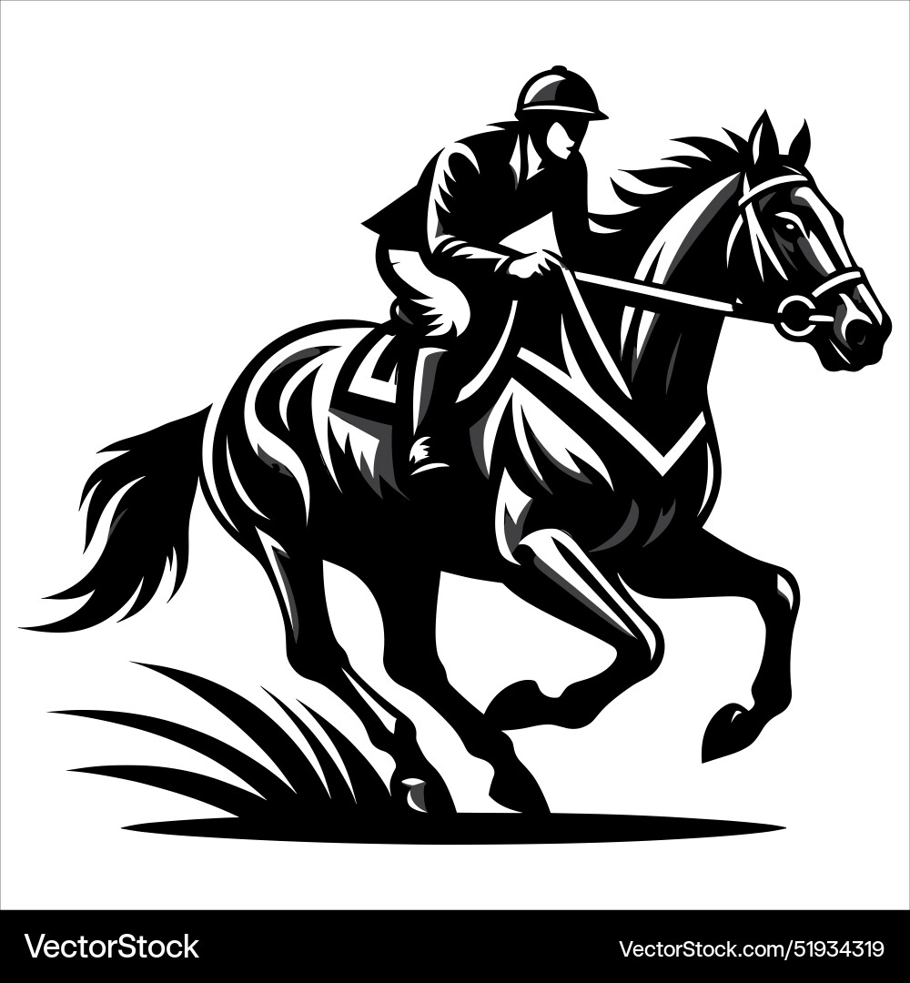 Running horse american flag Royalty Free Vector Image