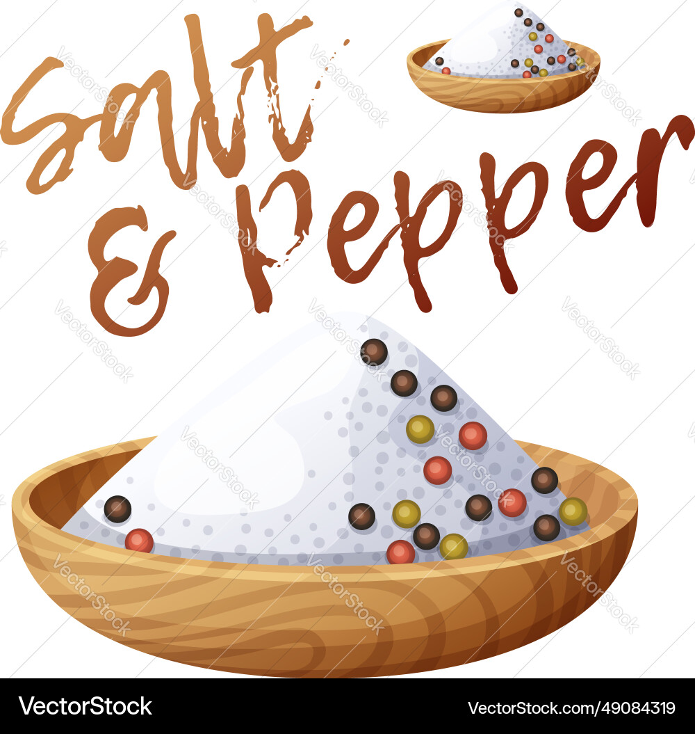 Salt and pepper cartoon icon Royalty Free Vector Image