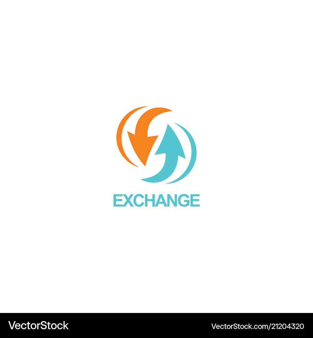 Arrow exchange logo Royalty Free Vector Image - VectorStock