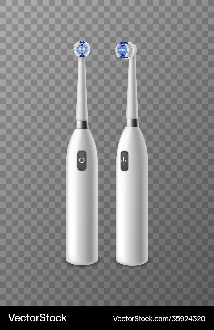 Electric toothbrush realistic dentistry accessory Vector Image