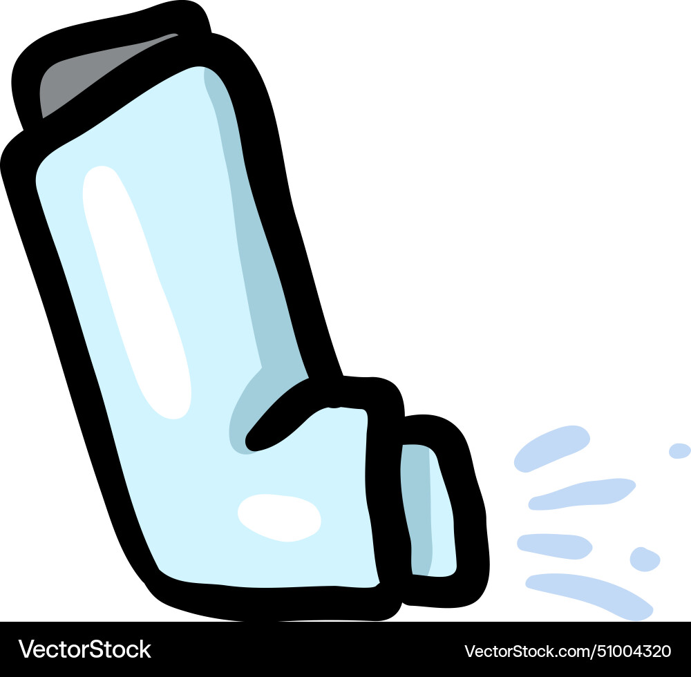 Inhaler - hand drawn doodle icon Royalty Free Vector Image