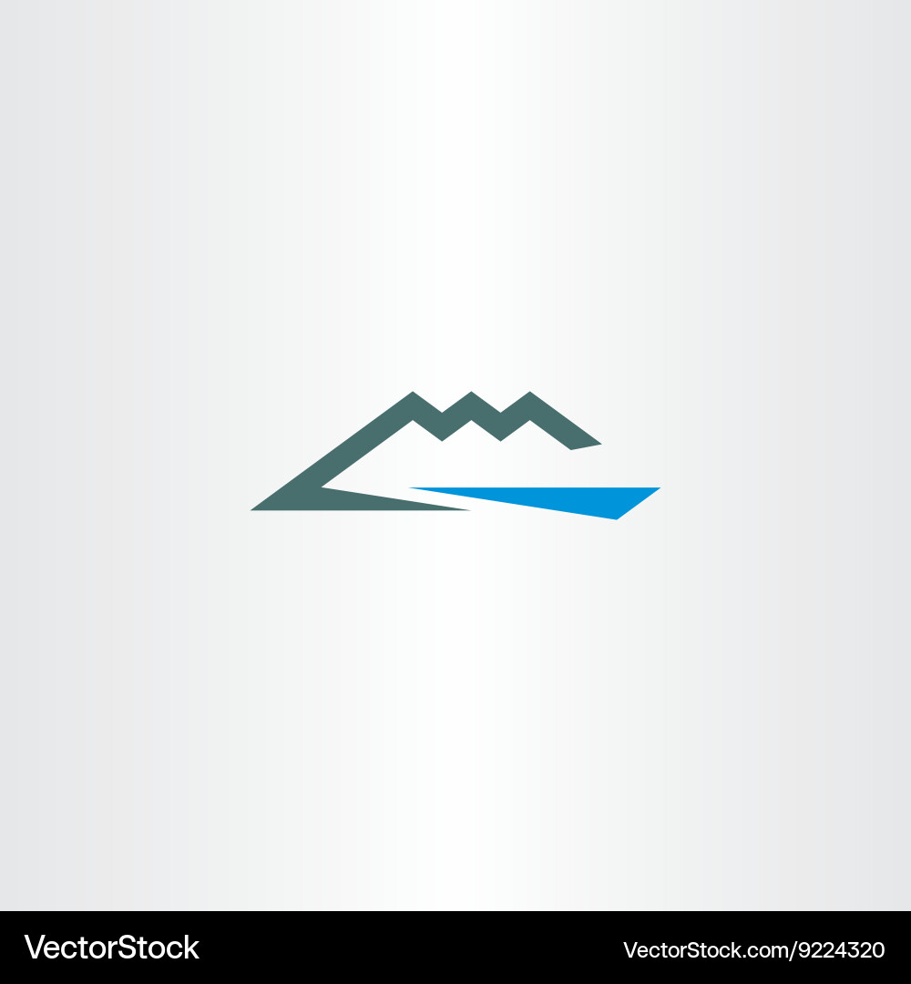 Mountain River Symbol Royalty Free Vector Image