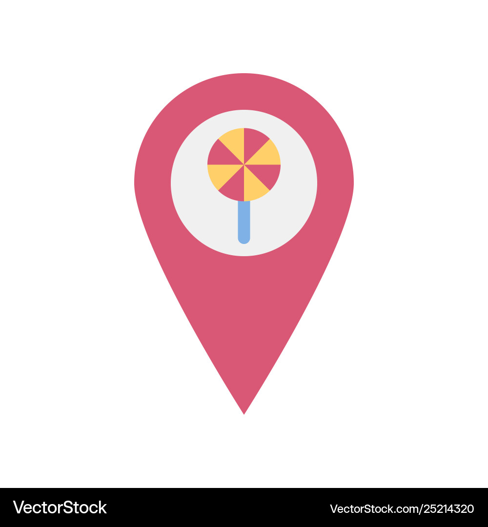 Pin isolated flat stye icon Royalty Free Vector Image