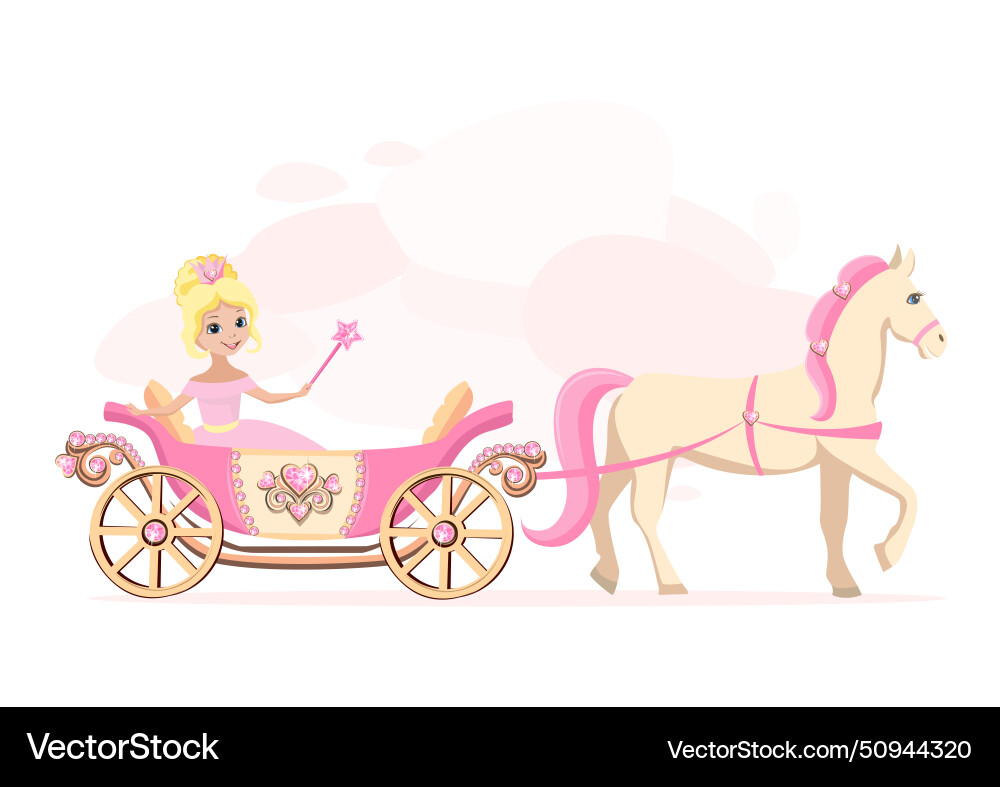 Princess carriage (50944320) – Royalty-Free Vector | VectorStock