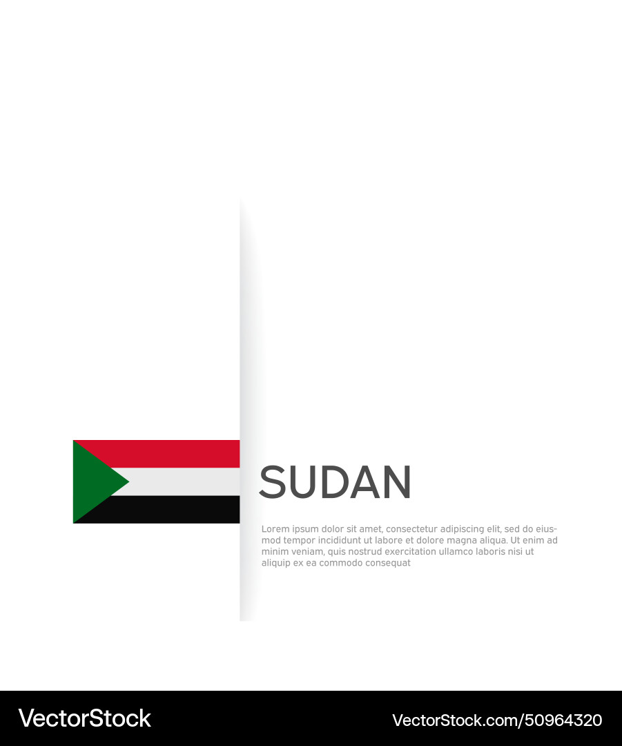 Sudan flag background state patriotic sudanese Vector Image