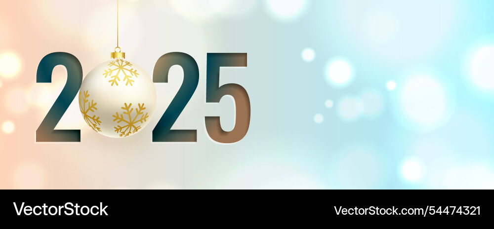 Decorative 2025 new year event wallpaper with Vector Image