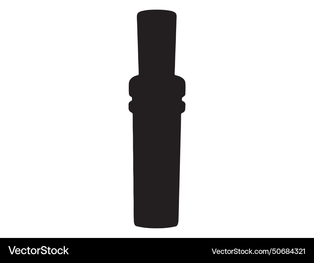 Duck call silhouette art Royalty Free Vector Image