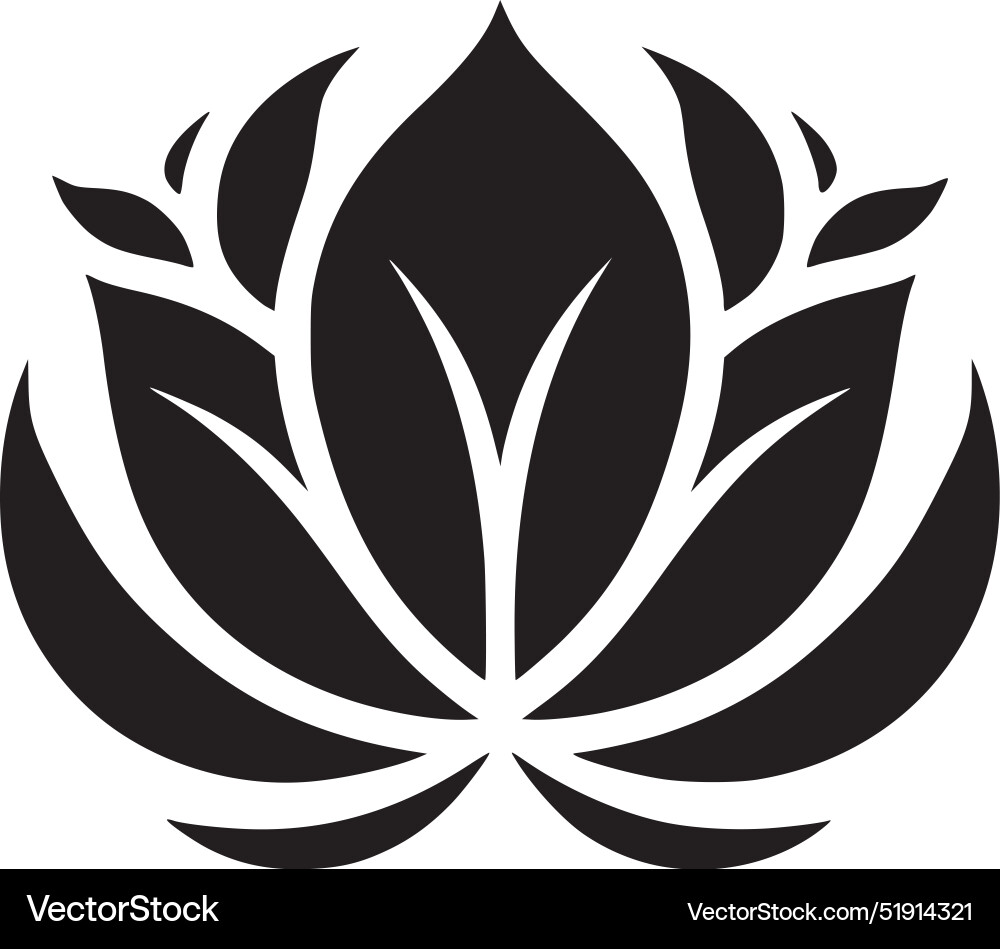 Flower - black and white isolated icon Royalty Free Vector