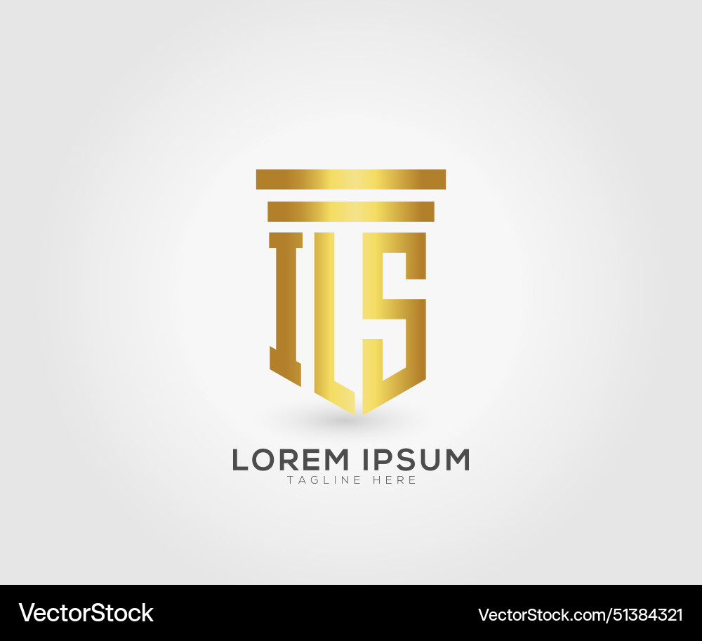Ils letter law and capital logo design template Vector Image