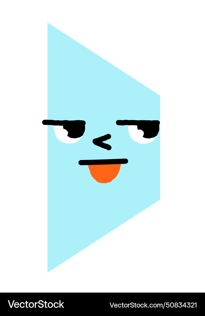 Trapezoid geometric figure Royalty Free Vector Image