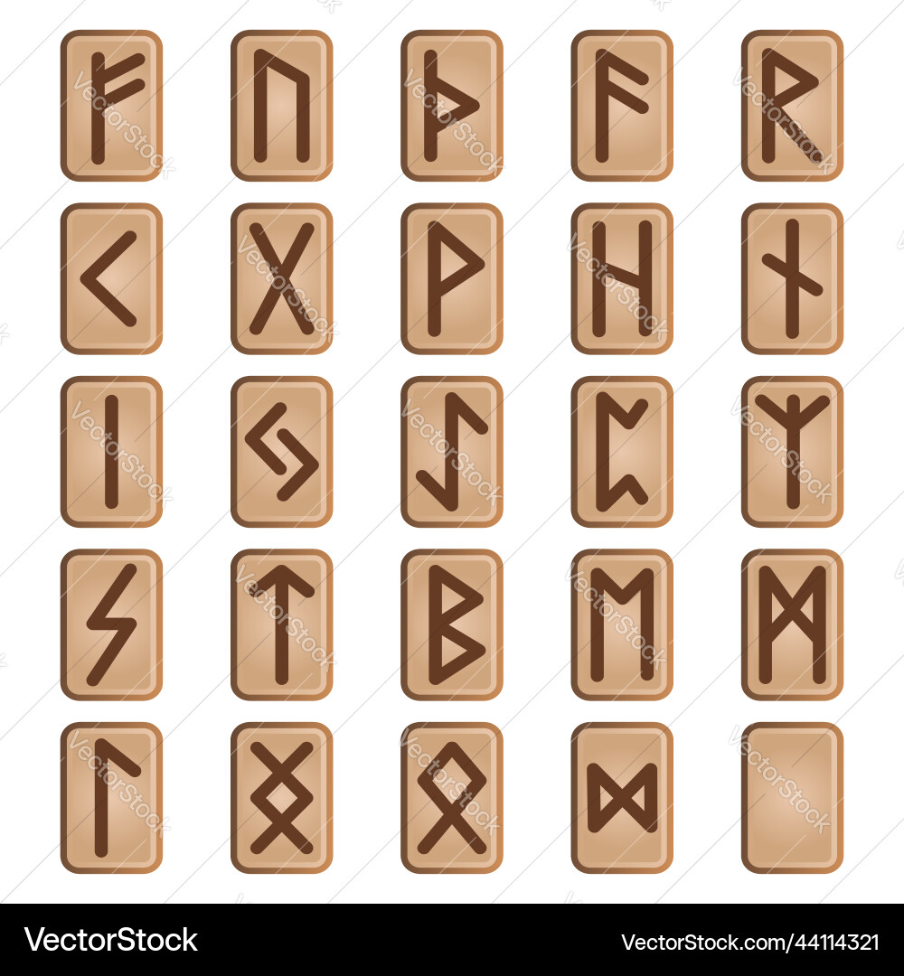 Viking Runes - Elder Futhark Alphabet Royalty Free Vector