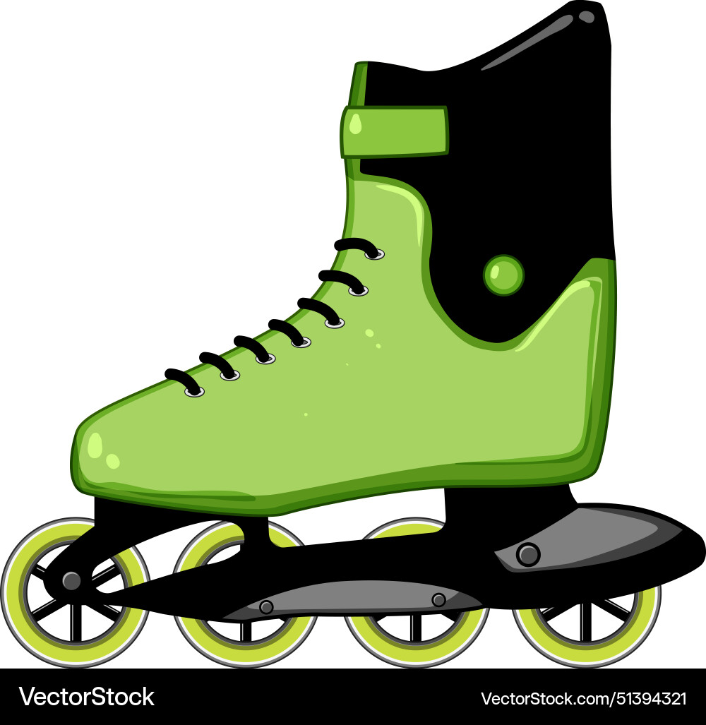 Wheel inline skates cartoon Royalty Free Vector Image