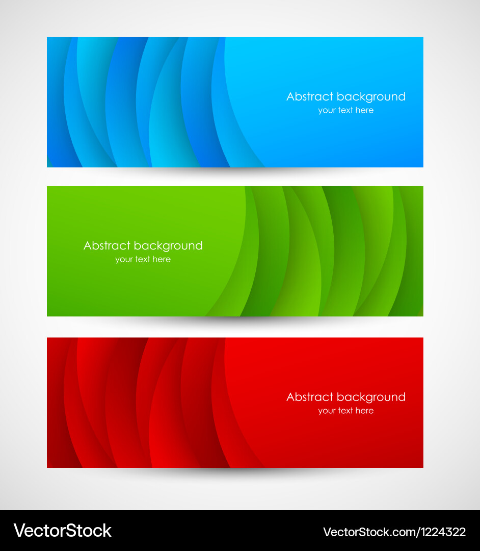 Abstract Colorful Banners Set Royalty Free Vector Image