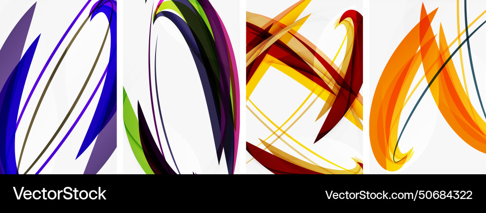 Abstract colorful wave posters for wallpaper Vector Image