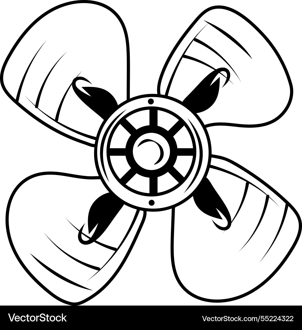 Boat propeller Royalty Free Vector Image - VectorStock