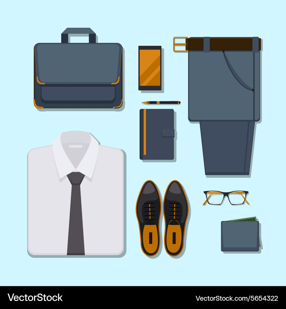 Business man casual outfit Royalty Free Vector Image