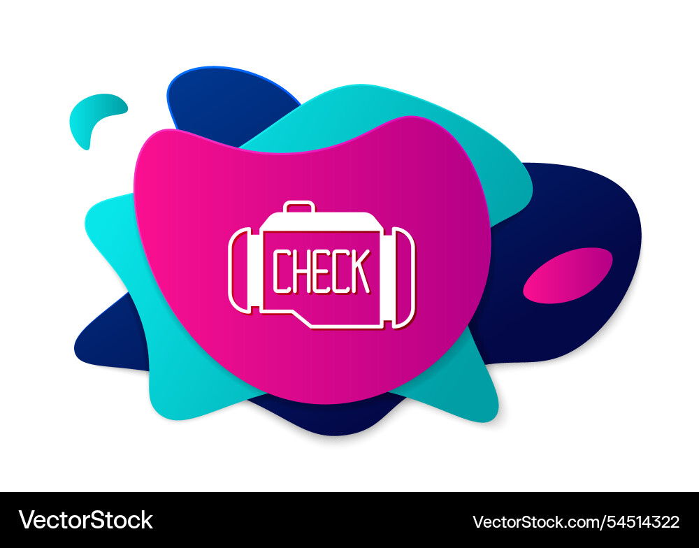 Color check engine icon isolated on white Vector Image