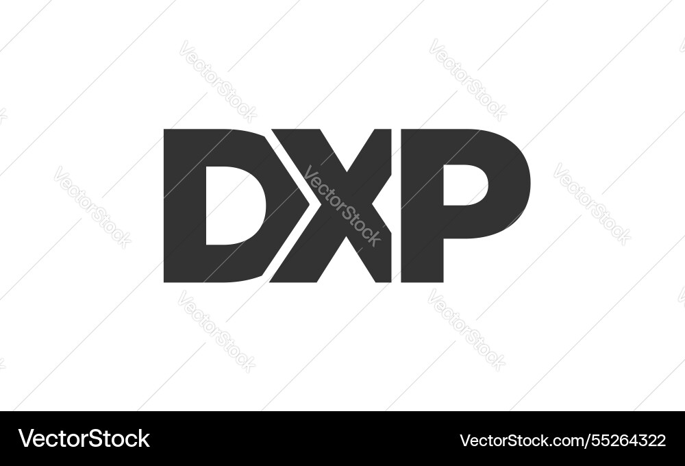 Dxp logo design template with strong and modern Vector Image
