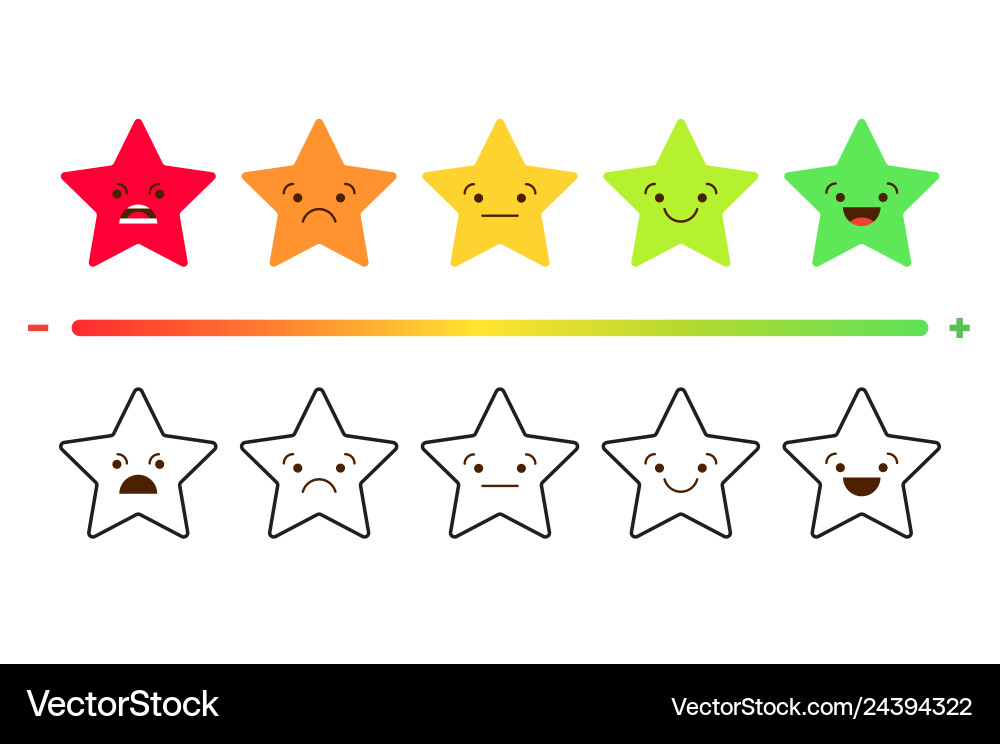 Feedback Icons - Emotion Scale Royalty Free Vector Image