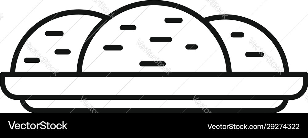 Greek bakery icon outline style Royalty Free Vector Image