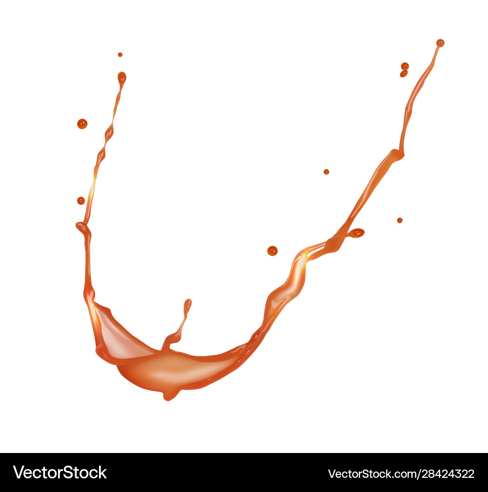 Red color splash in motion realistic illus Vector Image