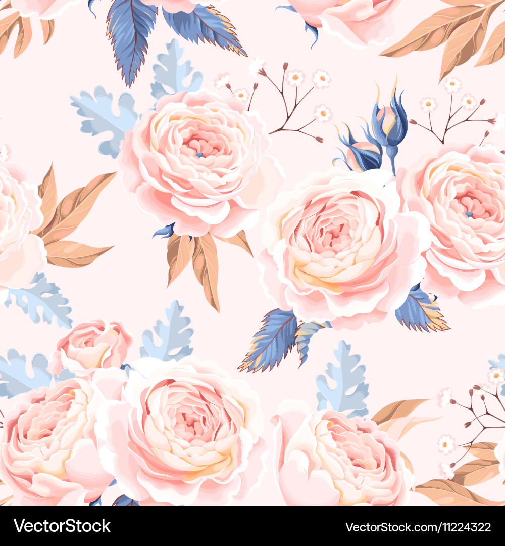 Seamless vintage roses Royalty Free Vector Image