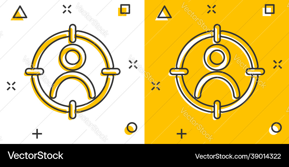 Target Audience Icon - Comic Style Royalty Free Vector Image