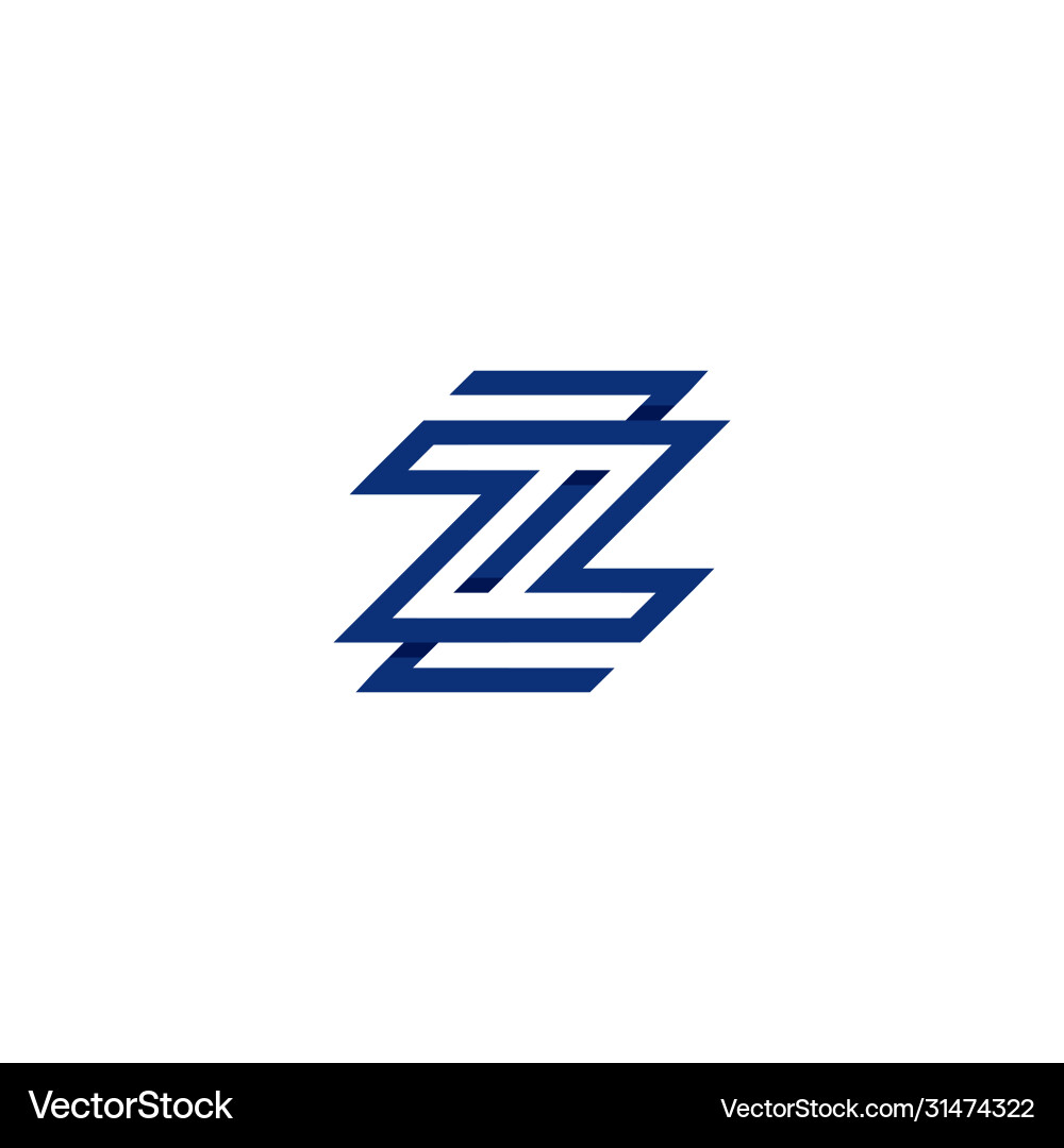 ZZ Monogram Logo Royalty Free Vector Image - VectorStock