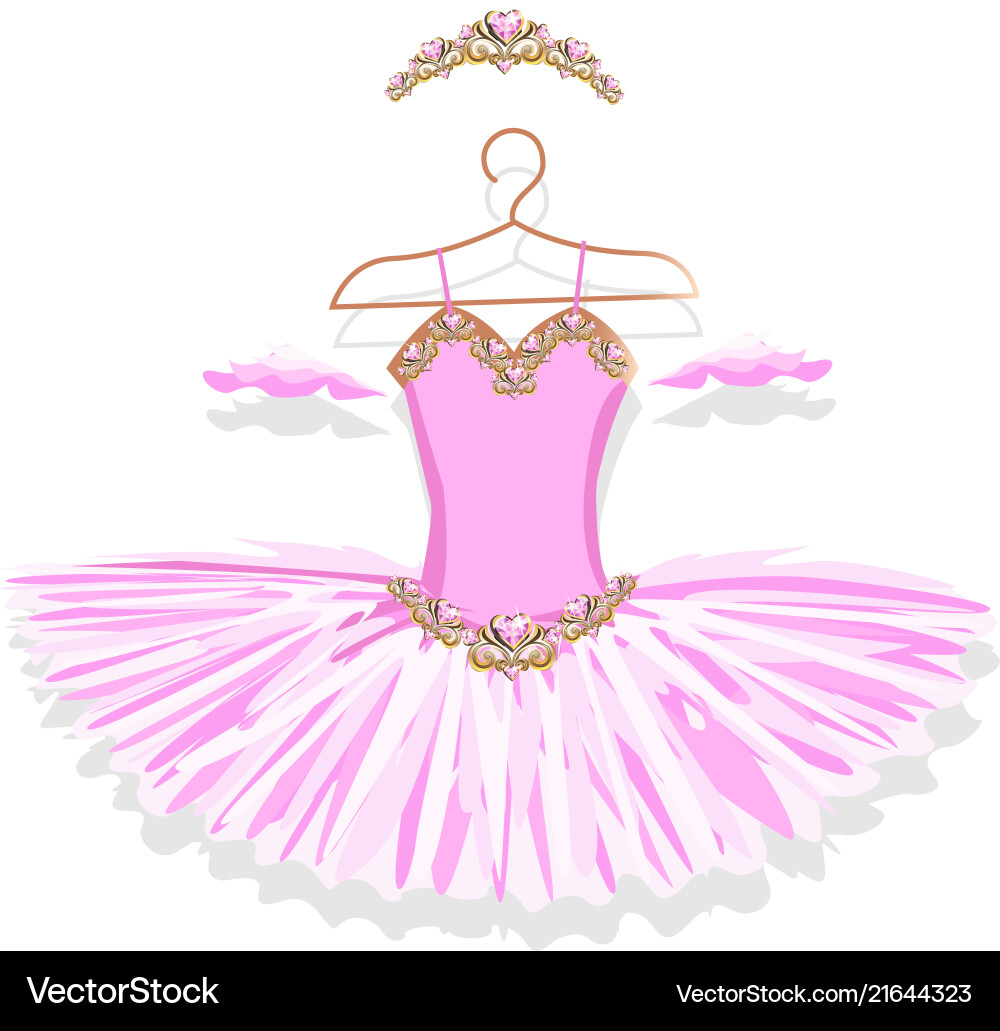 Ballet tutu on a hanger Royalty Free Vector Image