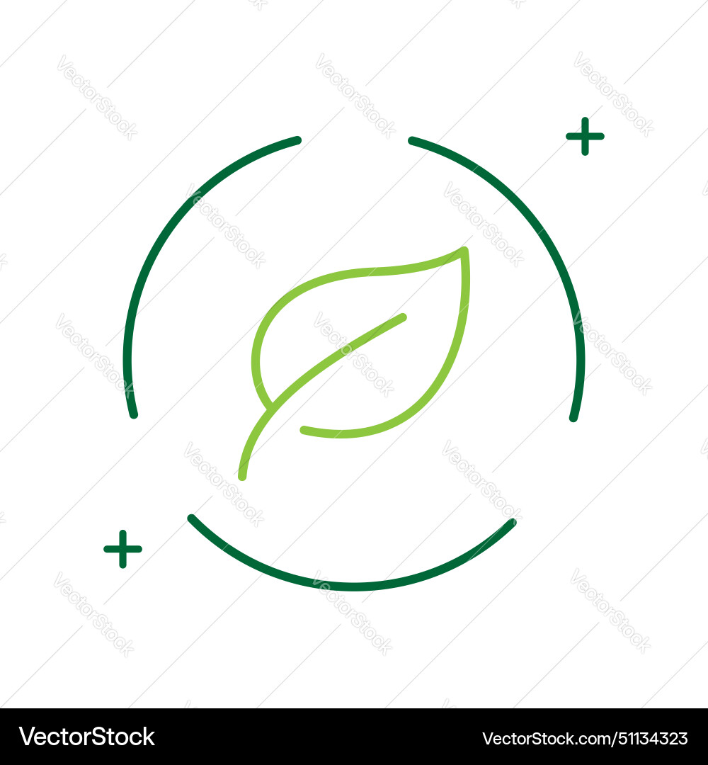 Eco icon minimalist representation emphasizing Vector Image