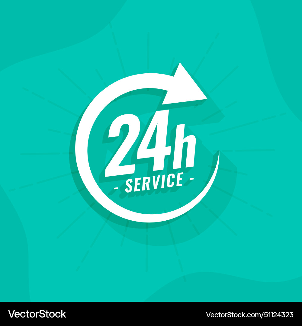 Everyday twenty hours service availability Vector Image