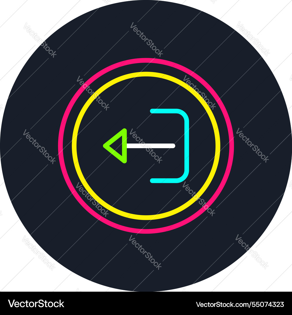 Logout line multi color icon Royalty Free Vector Image