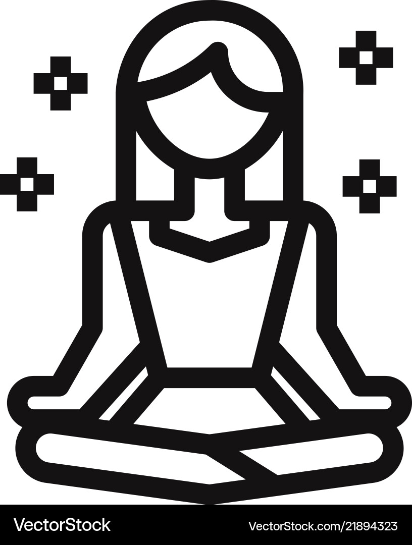 Meditation icon Royalty Free Vector Image - VectorStock