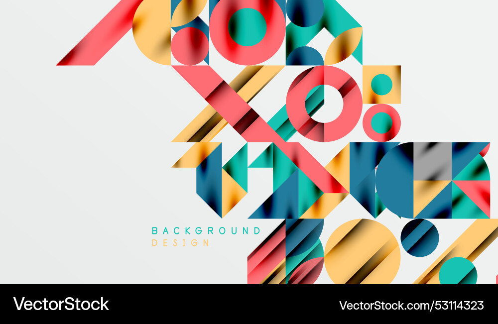 Neo memphis geometric pattern with circles Vector Image