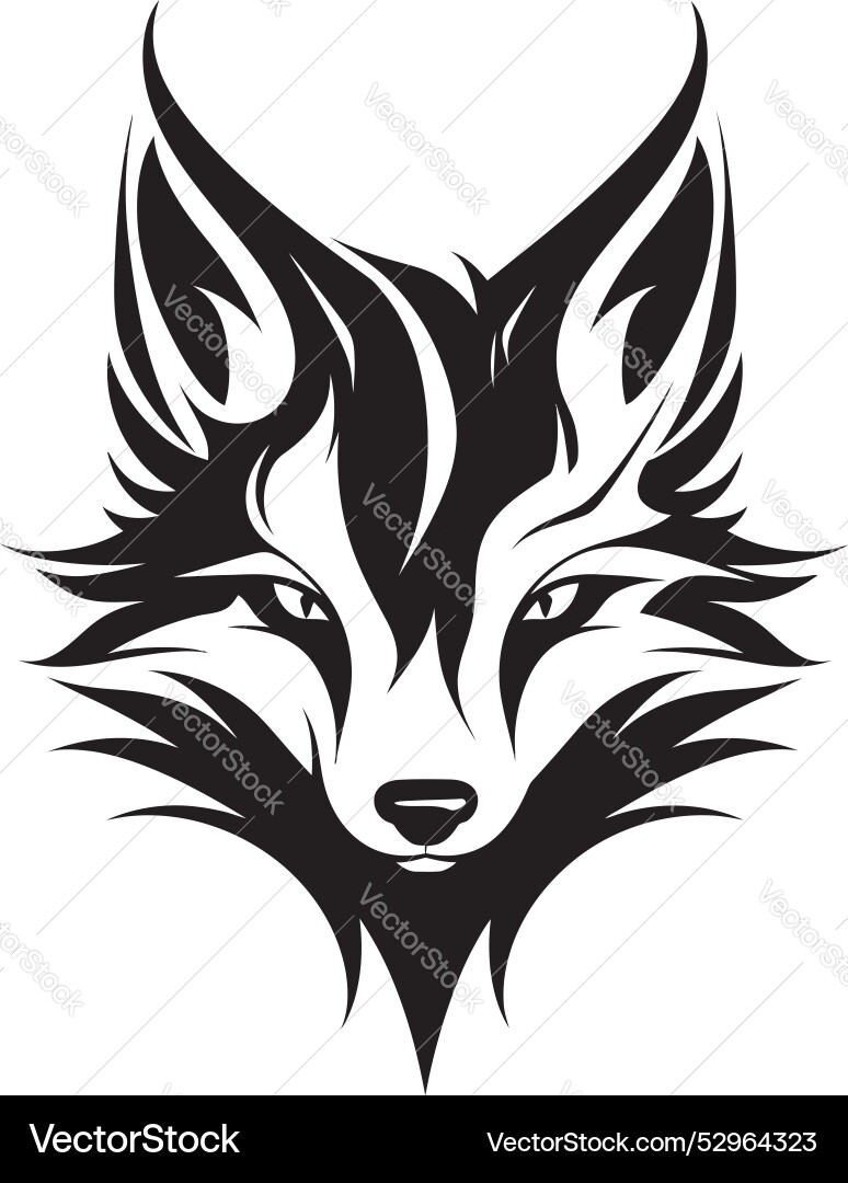 Racing fox spirit iconic car logo design Vector Image