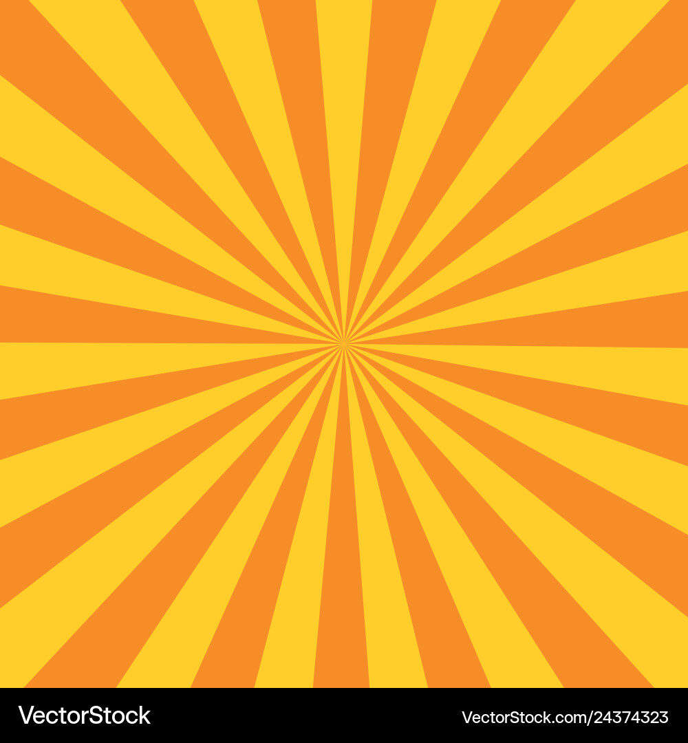 Retro Orange Ray Background Royalty Free Vector Image